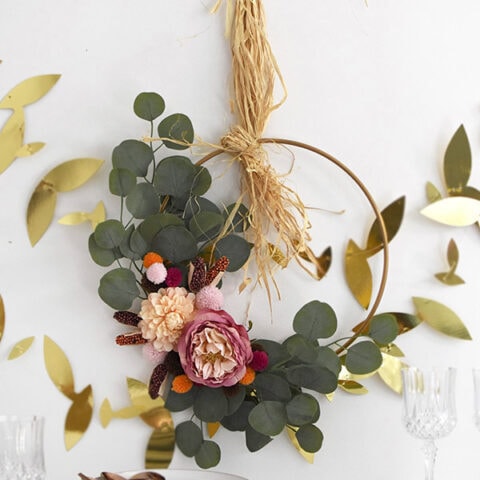 Boho Floral Wooden Wreath - Delineate Your Dwelling