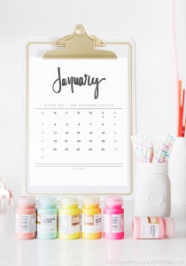 2016 Hand Lettered Calendar
