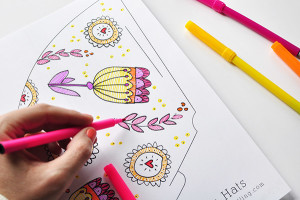Color Your Own Party Hats - Delineate Your Dwelling