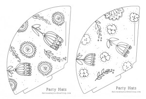 Color Your Own Party Hats - Delineate Your Dwelling