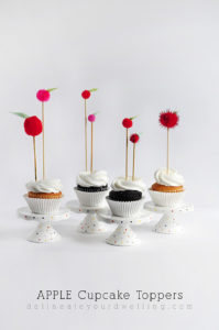 DIY Apple Cupcake Toppers - Delineate Your Dwelling