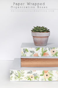 Easy Paper Wrapped Organizational Boxes - Delineate Your Dwelling
