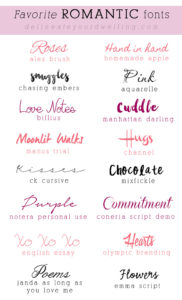 Top 16 Romantic Free Fonts - Delineate Your Dwelling