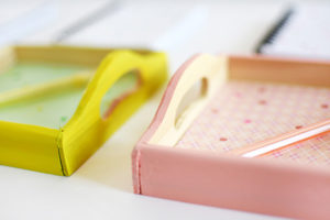 Colorfully Painted DIY Office Trays - Delineate Your Dwelling