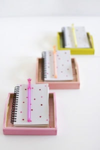 Colorfully Painted DIY Office Trays - Delineate Your Dwelling