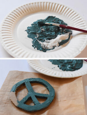 How to make Cardboard Peace Sign Ornaments - Delineate Your Dwelling