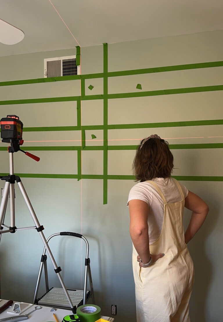 How to paint a Checker Pattern Accent Wall - Delineate Your Dwelling