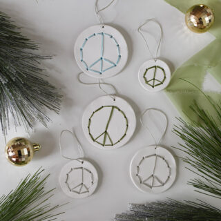How to make Clay Peace Sign Ornaments - Delineate Your Dwelling