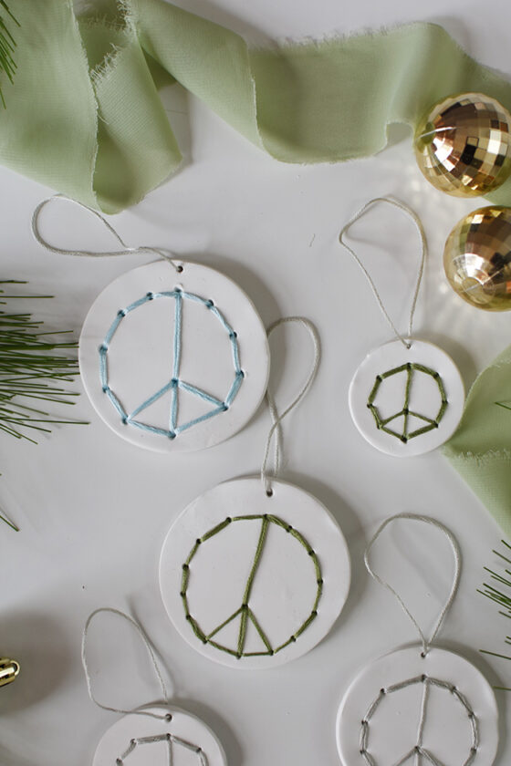 How to make Clay Peace Sign Ornaments - Delineate Your Dwelling