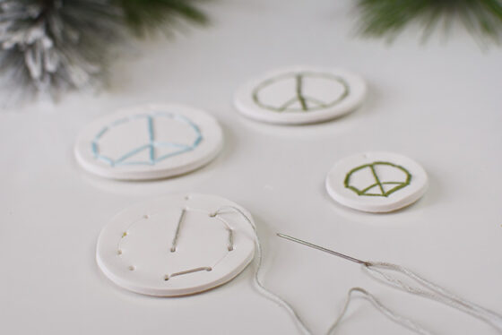 How to make Clay Peace Sign Ornaments - Delineate Your Dwelling