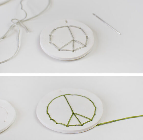 How to make Clay Peace Sign Ornaments - Delineate Your Dwelling