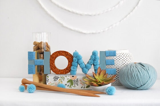Make a Colorful HOME Sign - Delineate Your Dwelling