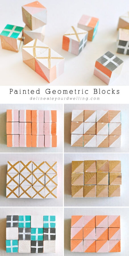 Painted Geometric Blocks