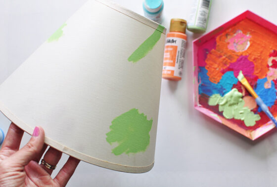 DIY Colorful Painted Lamp Shade