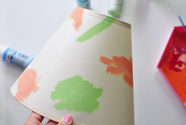 DIY Colorful Painted Lamp Shade