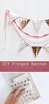 DIY Fringed Tissue Paper Banner - Delineate Your Dwelling