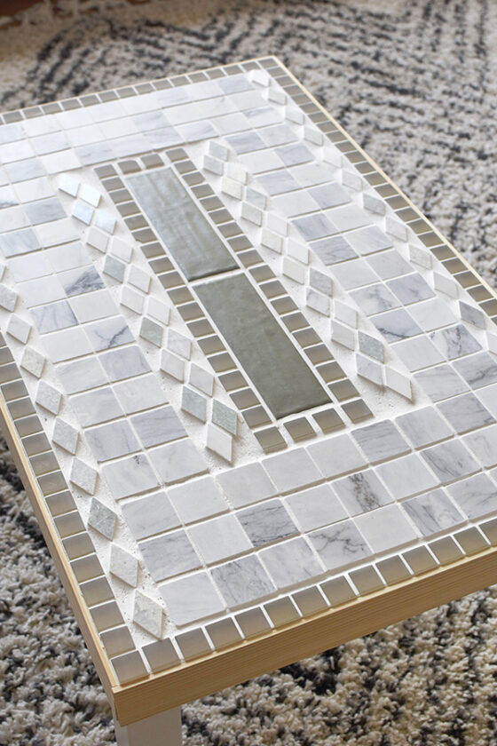 IKEA hack, Geometric Tiled Coffee Table - Delineate Your Dwelling