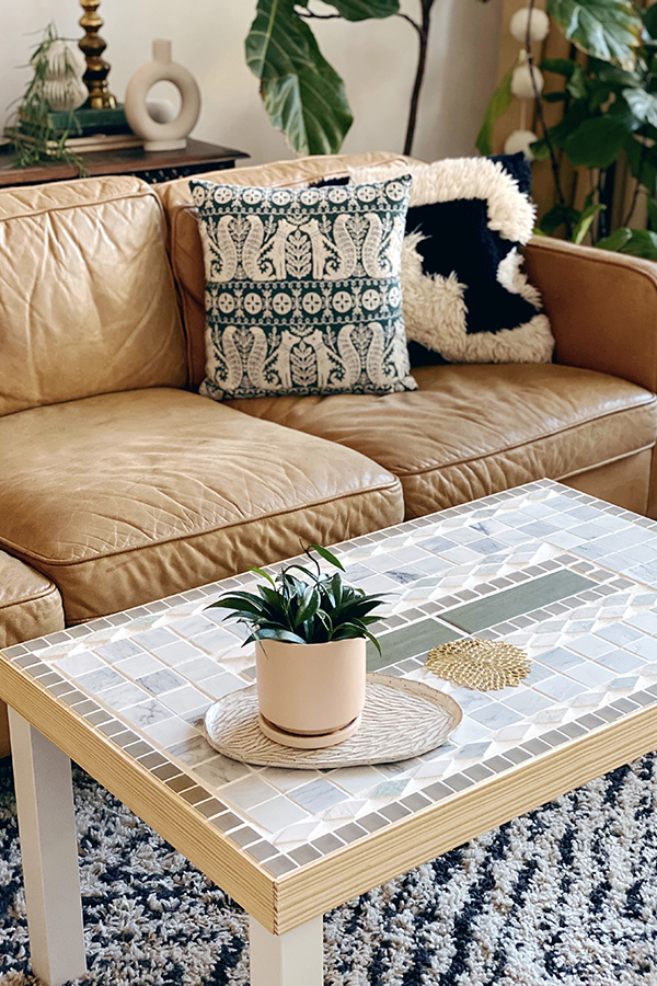 IKEA hack, Geometric Tiled Coffee Table - Delineate Your Dwelling
