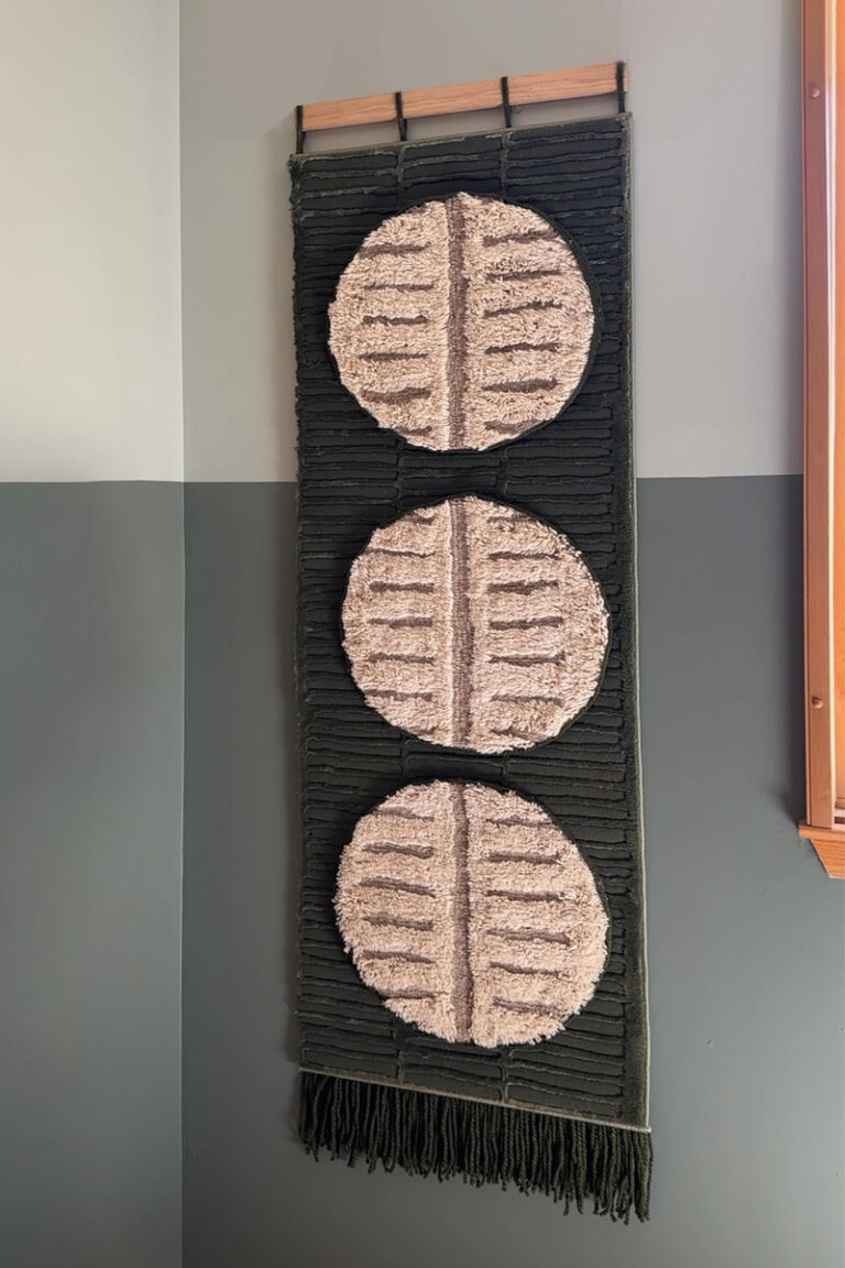 DIY Wall Hanging using a Rug - Delineate Your Dwelling