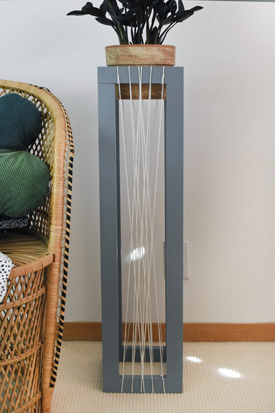 DIY Woven Plant Stand - Delineate Your Dwelling