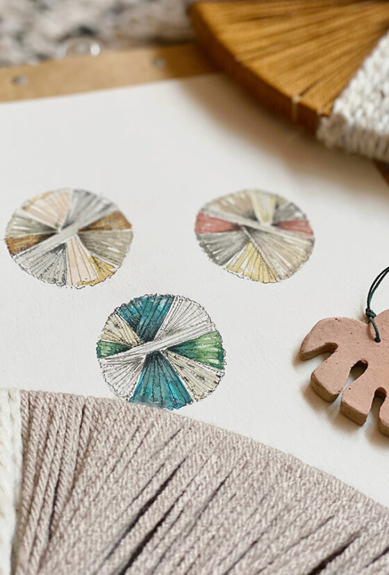 Embroidery Wrapped Yarn print - Delineate Your Dwelling