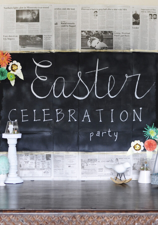 Newspaper Chalkboard Wall