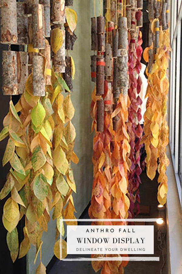 Leaf Press, Anthropologie Autumn Window Display