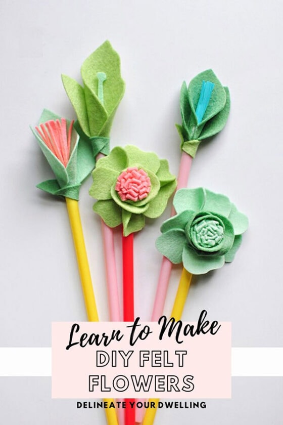 DIY Felt Flowers - Delineate Your Dwelling
