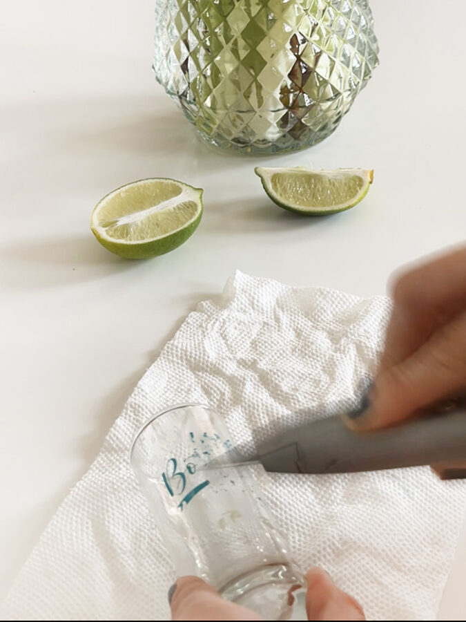Easy way to remove a printed label from a glass jar - Delineate Your ...