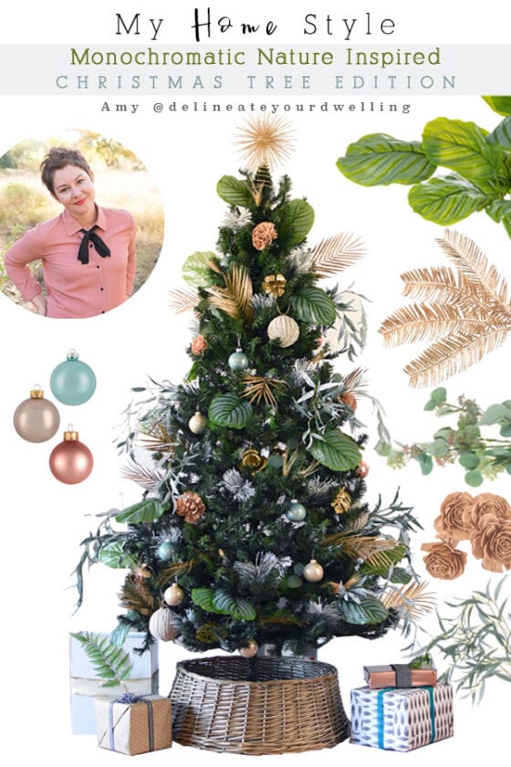 Monochromatic Nature Inspired Christmas Tree - Delineate Your Dwelling