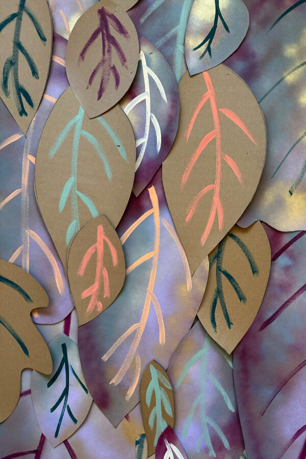 DIY Oversized Leaf Backdrop - Delineate Your Dwelling