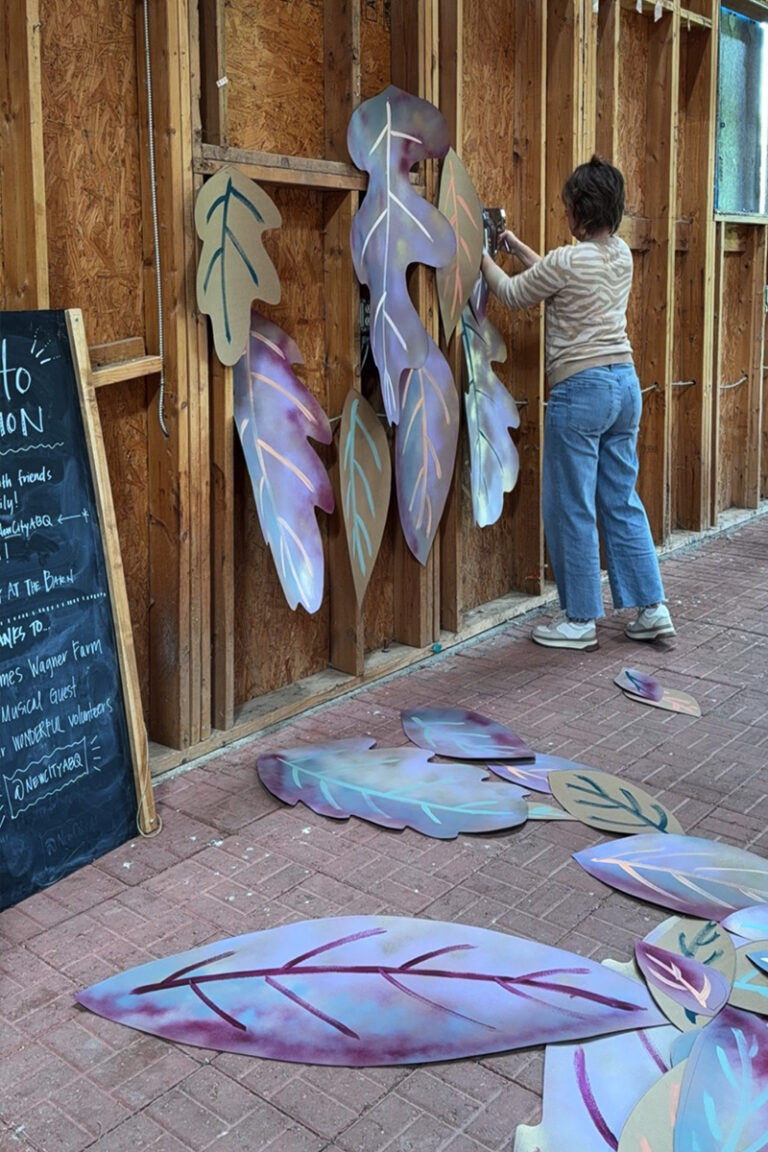 DIY Oversized Leaf Backdrop - Delineate Your Dwelling