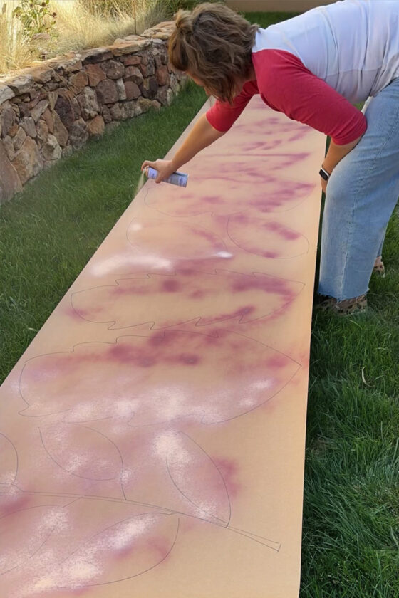 DIY Oversized Leaf Backdrop - Delineate Your Dwelling