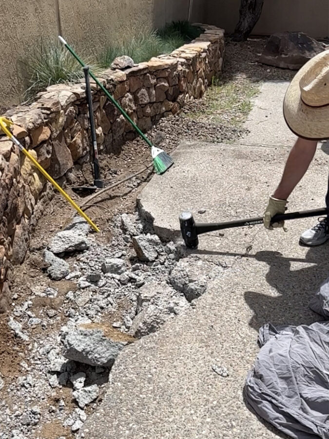 DIY Removing a concrete patio by hand without a Jackhammer - Delineate ...