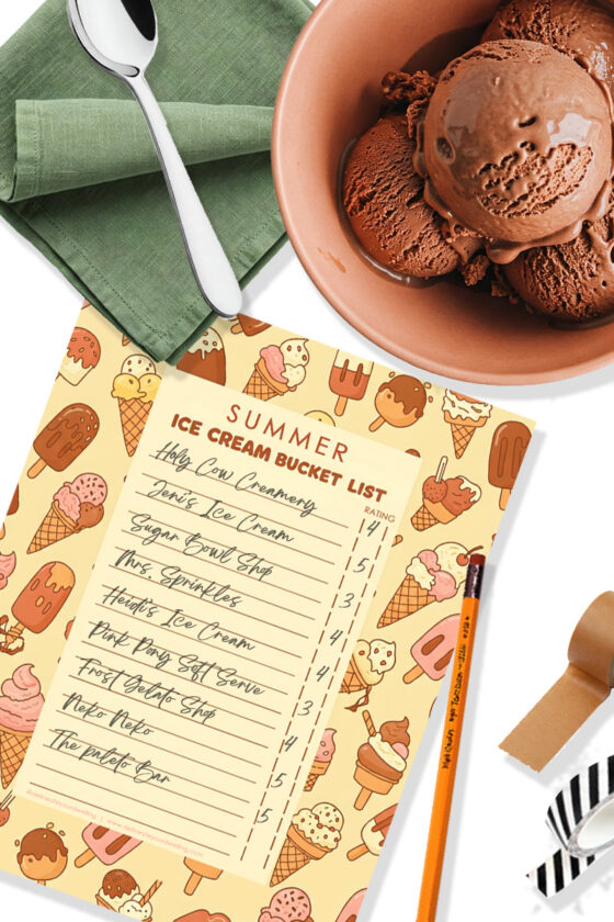 Summer Ice Cream Bucket Checklist - Delineate Your Dwelling