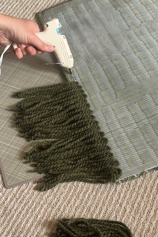 DIY Wall Hanging using a Rug - Delineate Your Dwelling