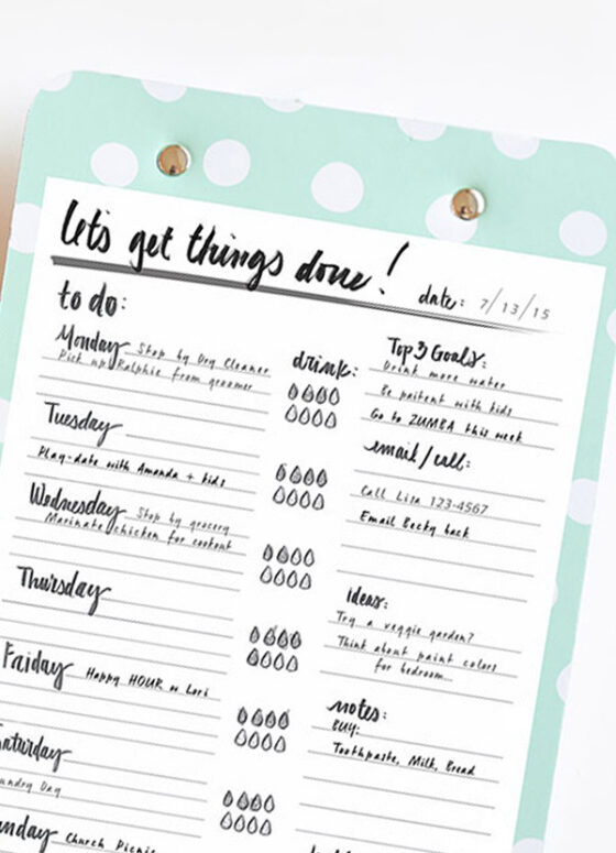 Hand Lettered To-Do List