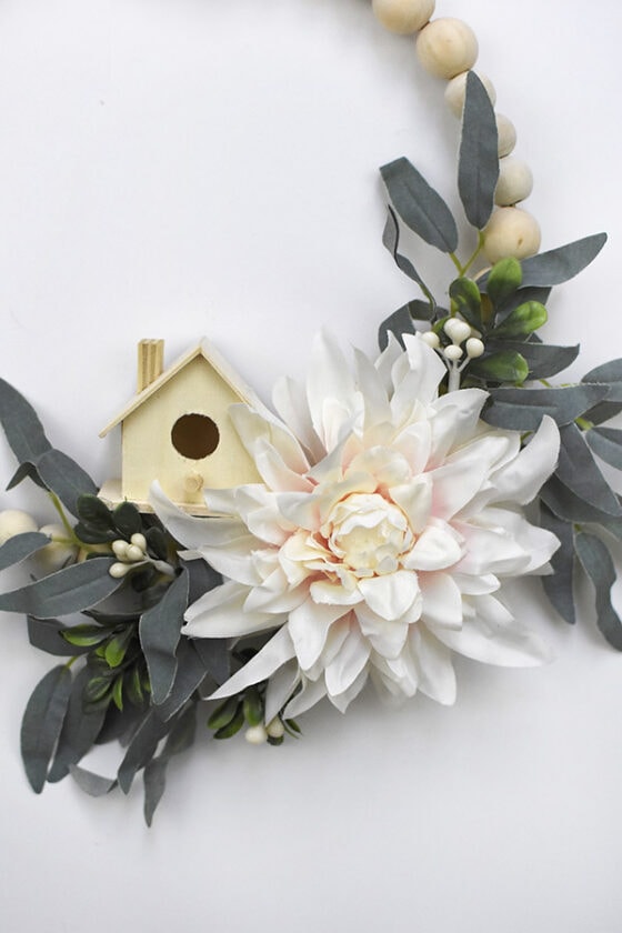 Boho Floral Wooden Wreath - Delineate Your Dwelling