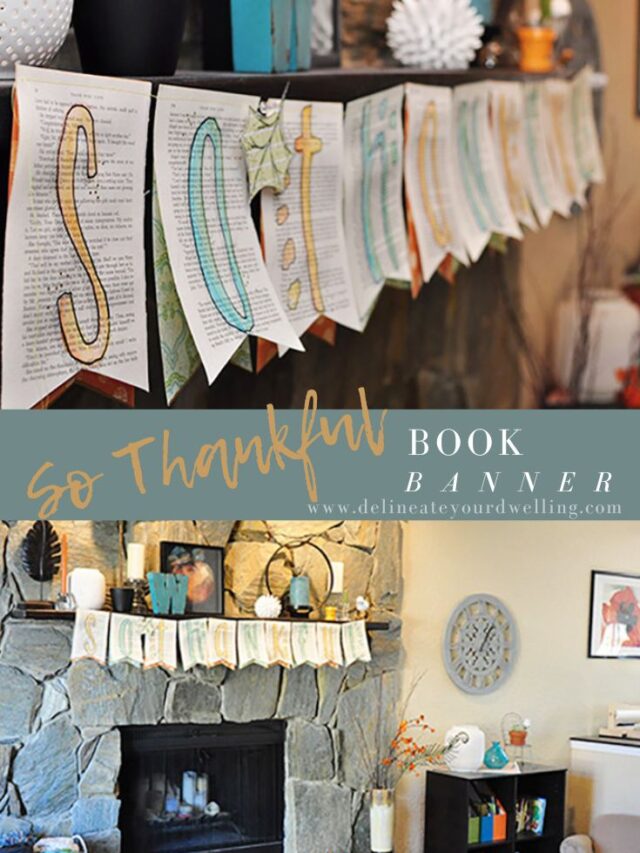 Thanksgiving Book Page Banner - Delineate Your Dwelling
