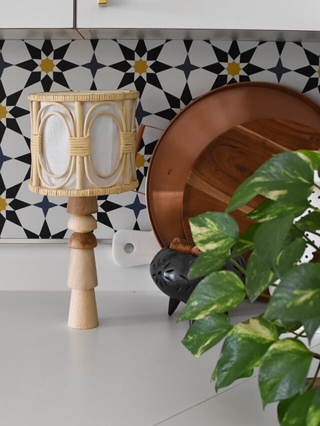 DIY Kitchen Counter Lamp - Delineate Your Dwelling