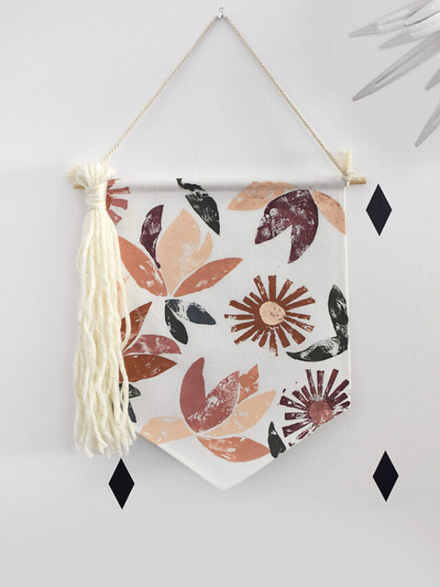 Flower Stamped Banner - Delineate Your Dwelling
