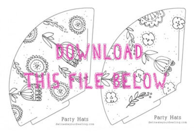 Color Your Own Party Hats - Delineate Your Dwelling