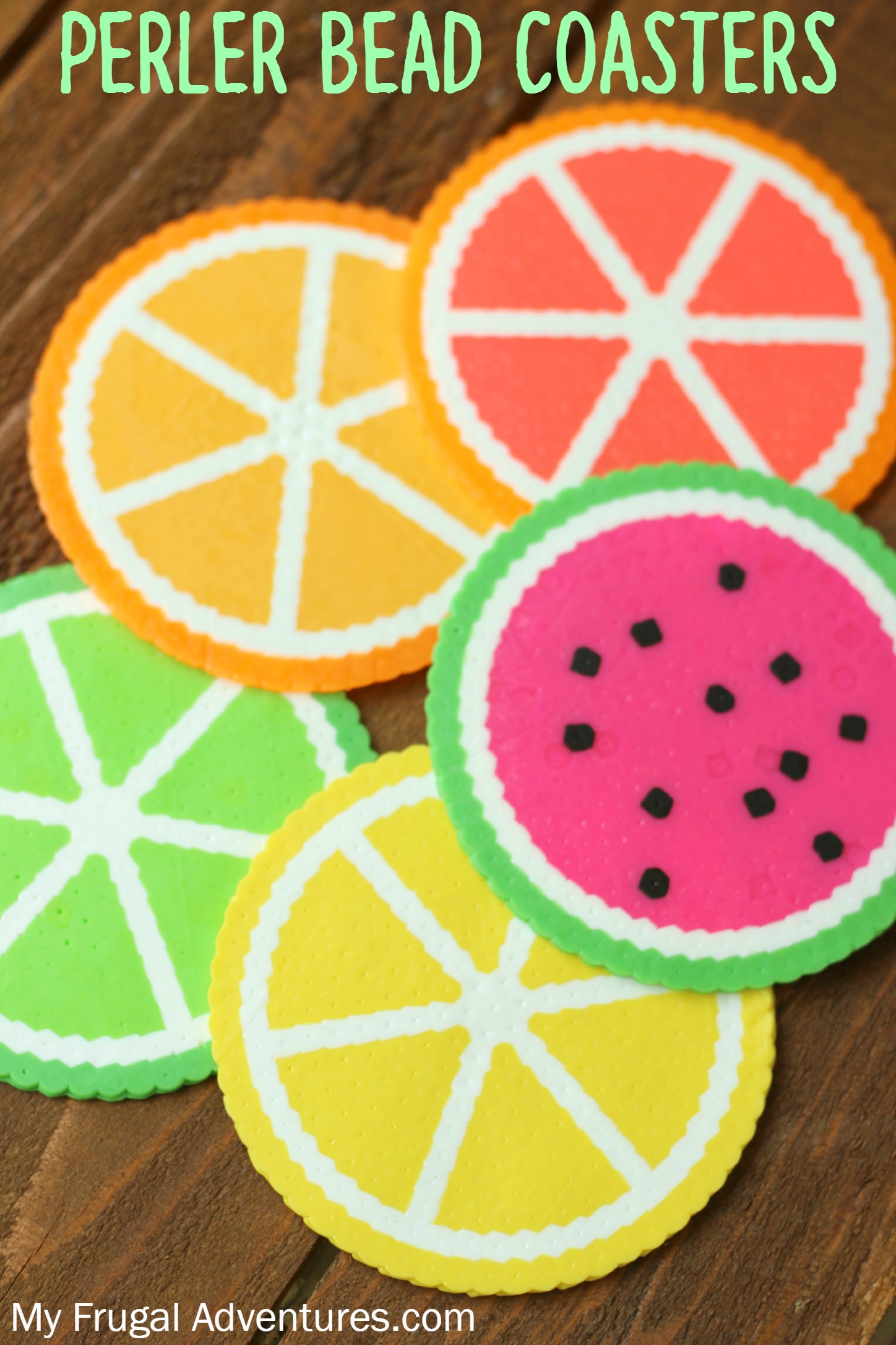 Colorful Perler Bead Coasters - Delineate Your Dwelling